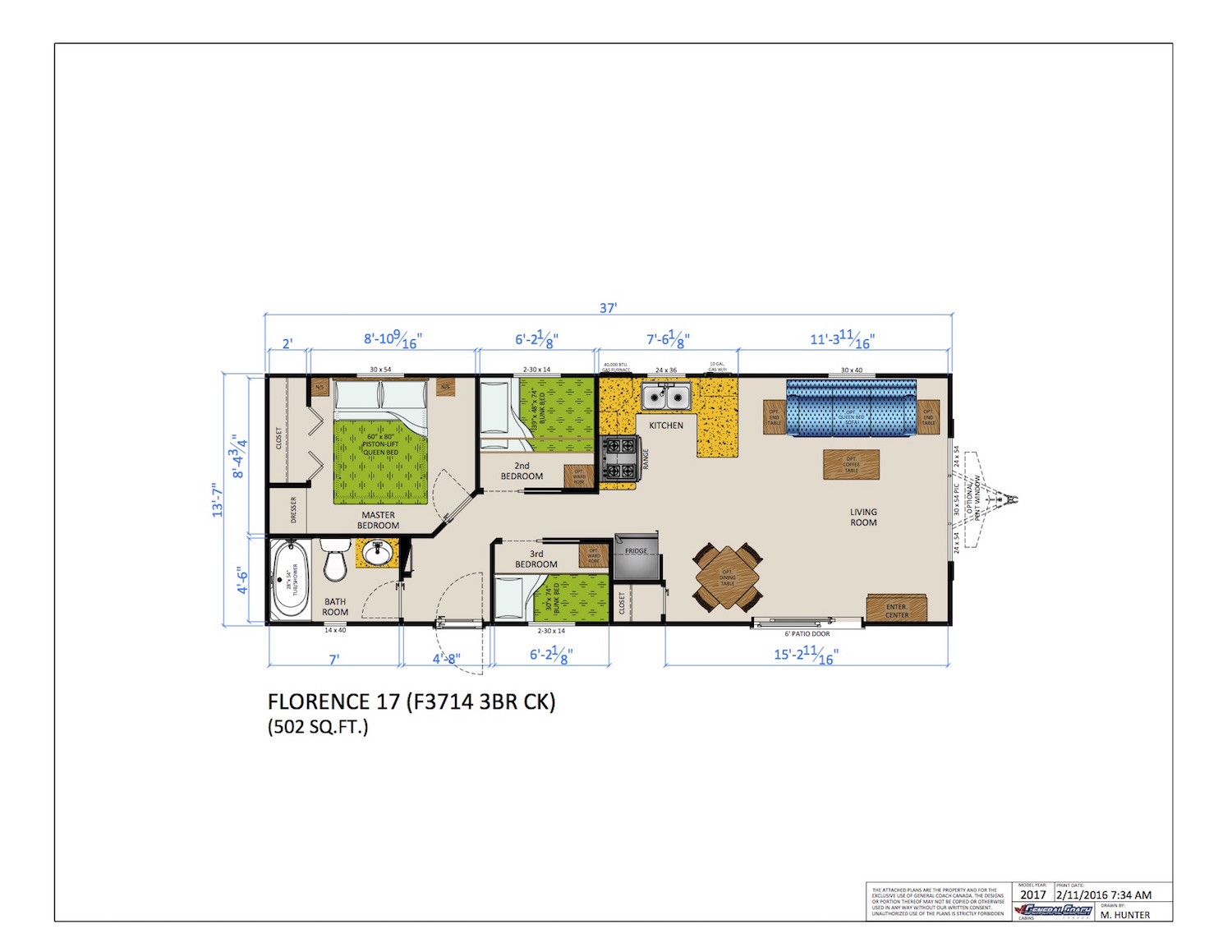 Floor Plans Frontier General Coach 3D Custom Plans Frontier Custom